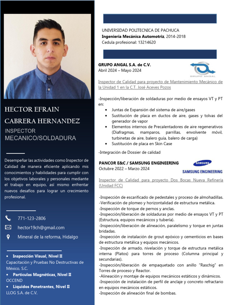 CV - Héctor Efraín Cabrera Hernandez 2024 | PDF