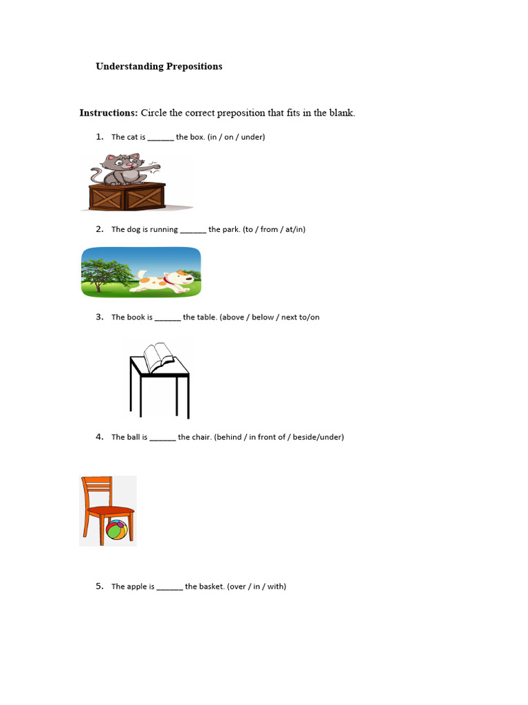 Understanding Prepositions | PDF