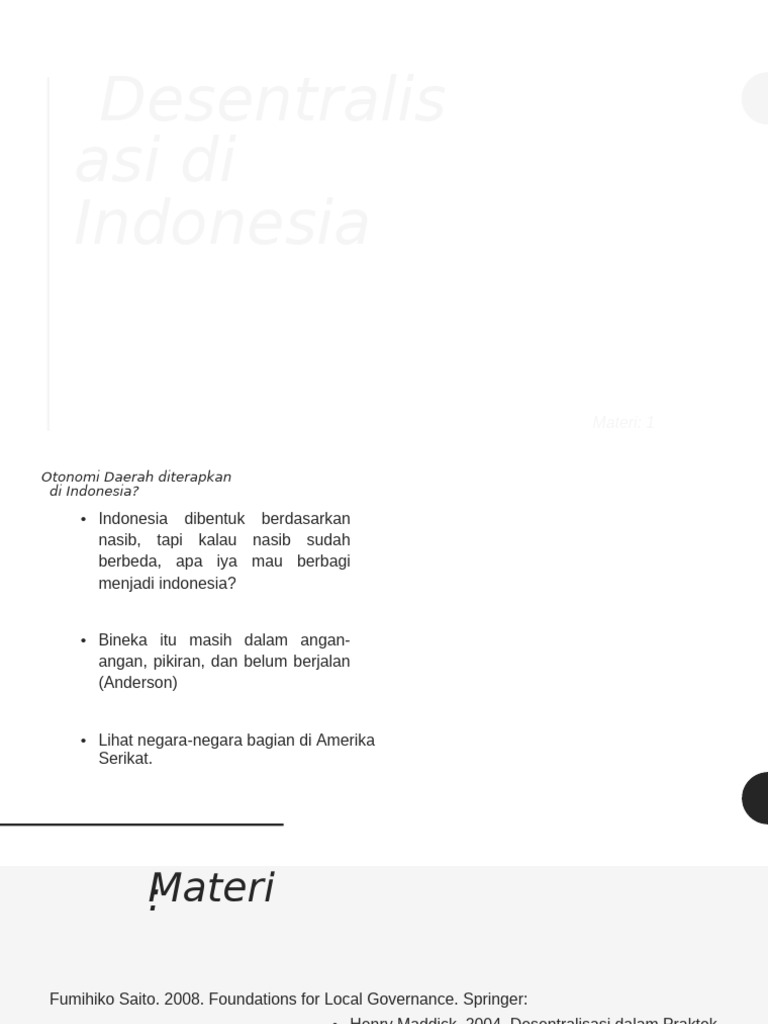 Desentralisasi Di Indonesia | PDF