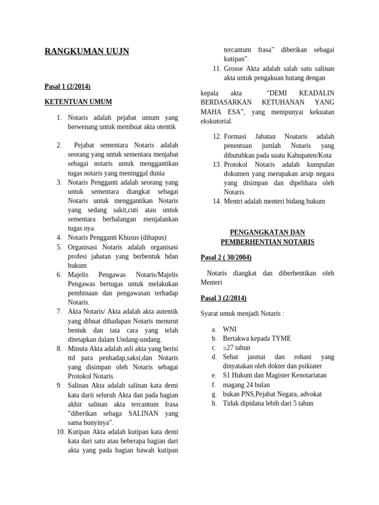 Rangkuman UUJN | PDF