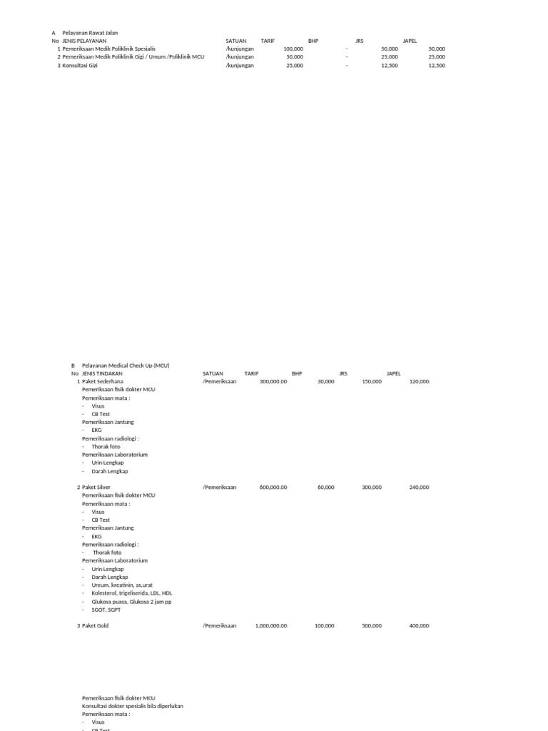 Perda Tarif 2024 (07062024) | PDF
