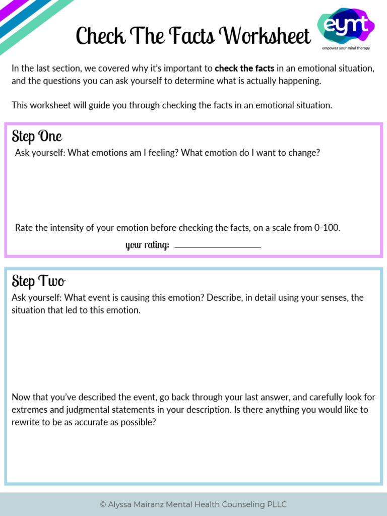 Checkthefactsworksheet | PDF