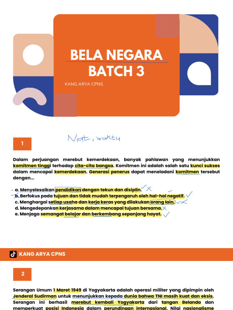 Bela Negara Batch 3 Coretan | PDF