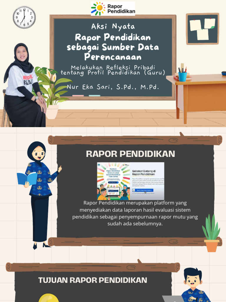 Aksi Nyata Rapor Pendidikan Sebagai Sumber Data Perencanaan - Nur Eka Sari | PDF
