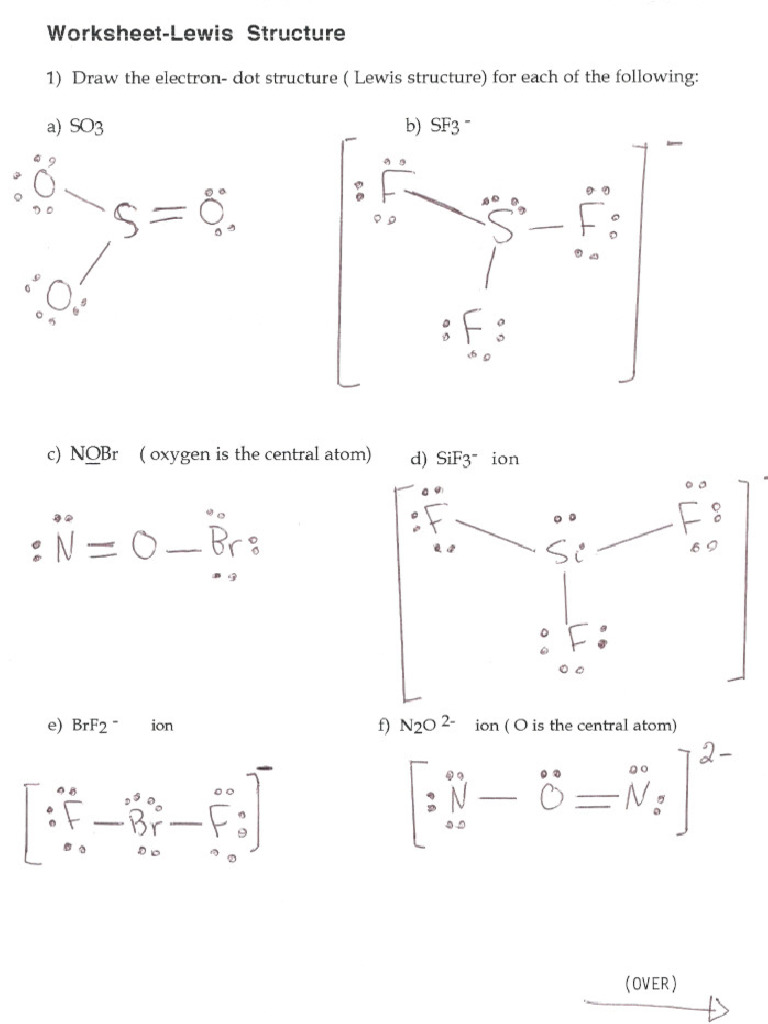 Worksheet Lewis KEY | PDF