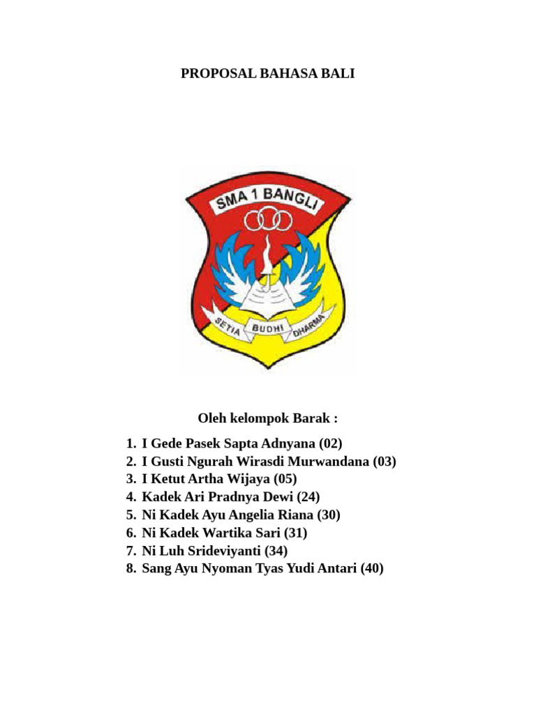 Bahasa Bali - Barak | PDF