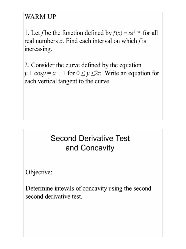 4 Second Derivative Test | PDF