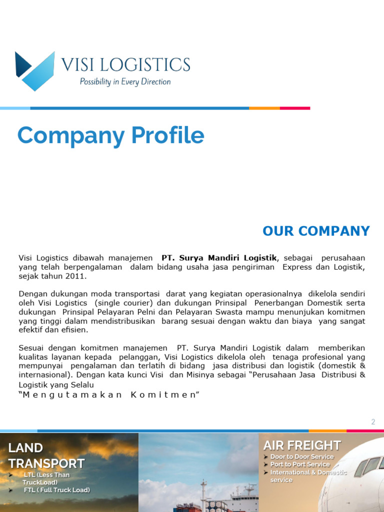 Visi Logistics Company Profile | PDF
