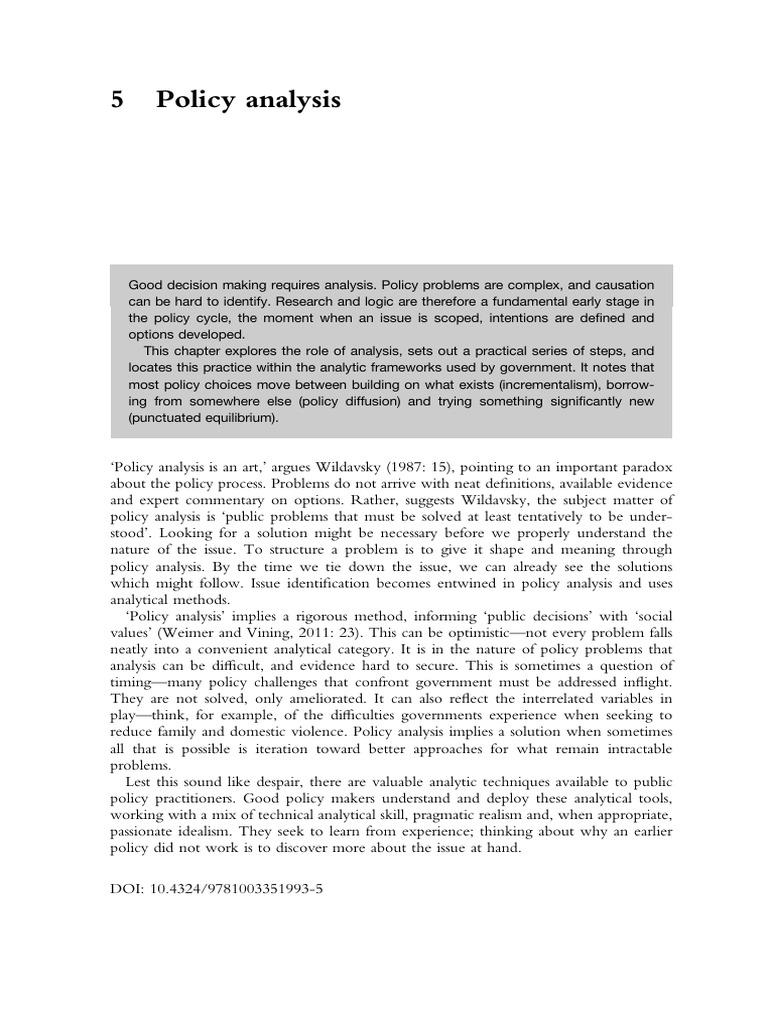 9 Policy Analysis (APH) | PDF