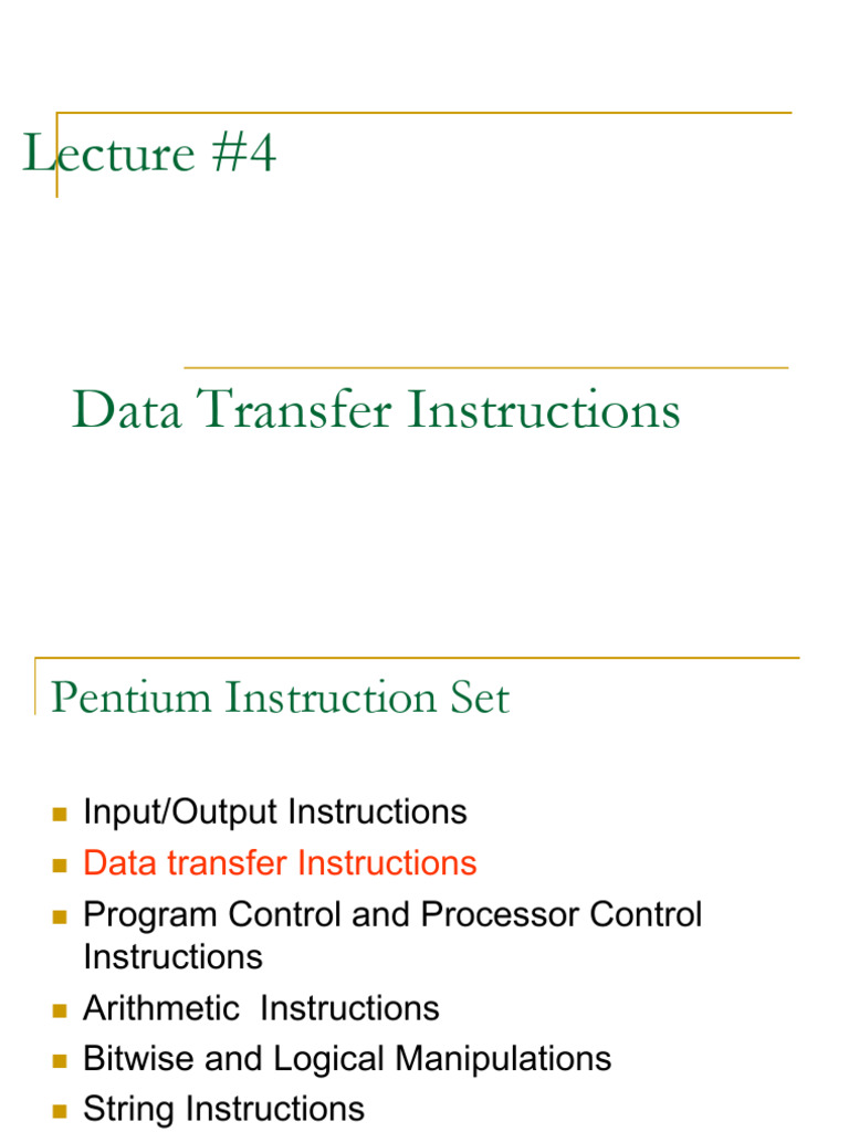 L4-Data Transfer Instructions | PDF