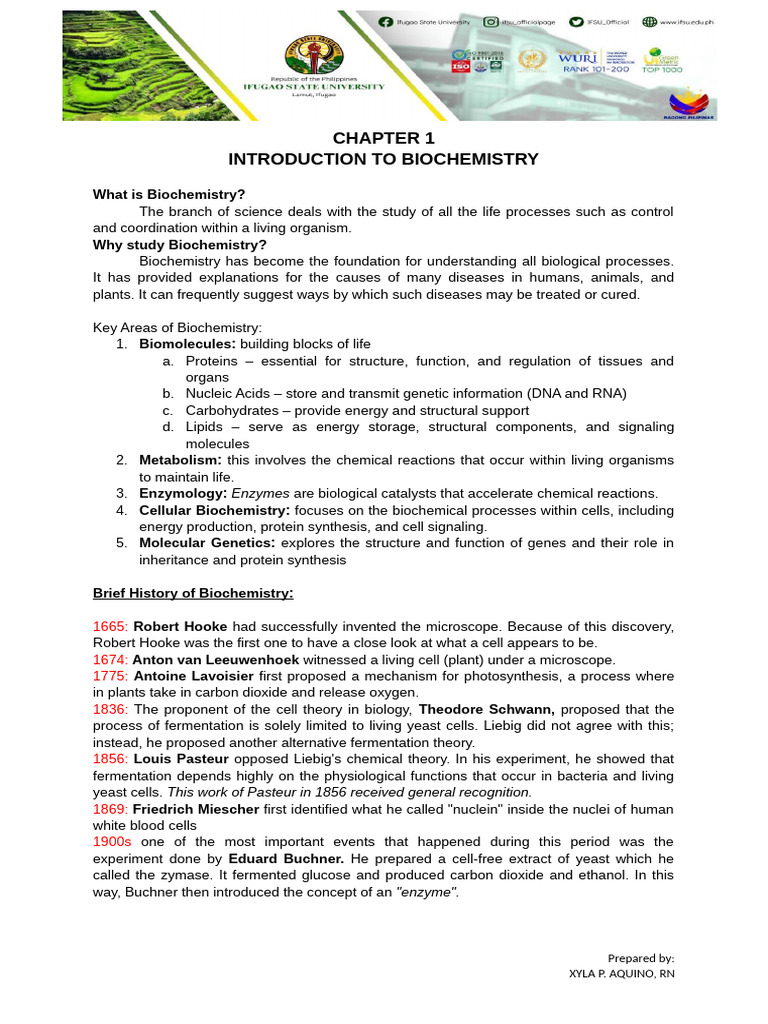 Introduction To Biochemistry | PDF