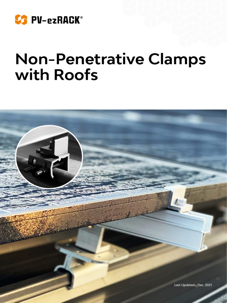 Clenergy PV EzRack Non Penetrative Clamps With Roofs Datasheet Thailand ...