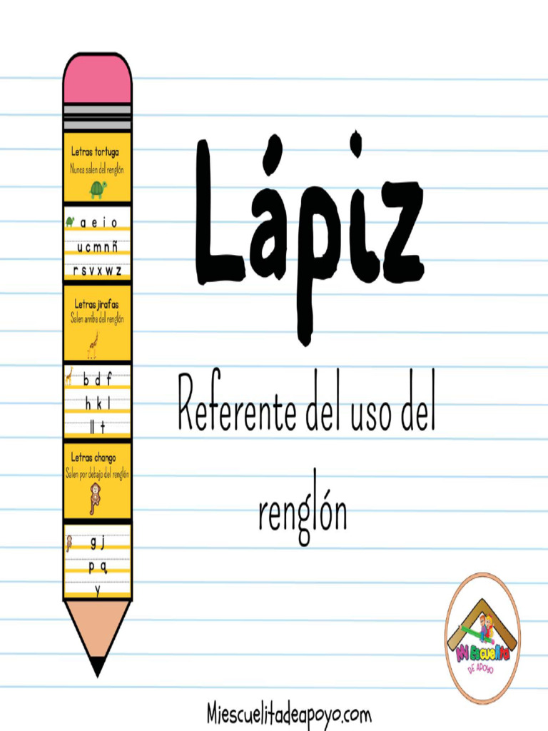 Póster de Lápiz Referente Del Uso Del Renglón Amarillo | PDF