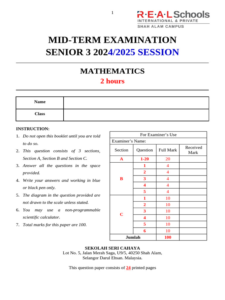 Front Cover - Math - Upsa - SR2 | PDF