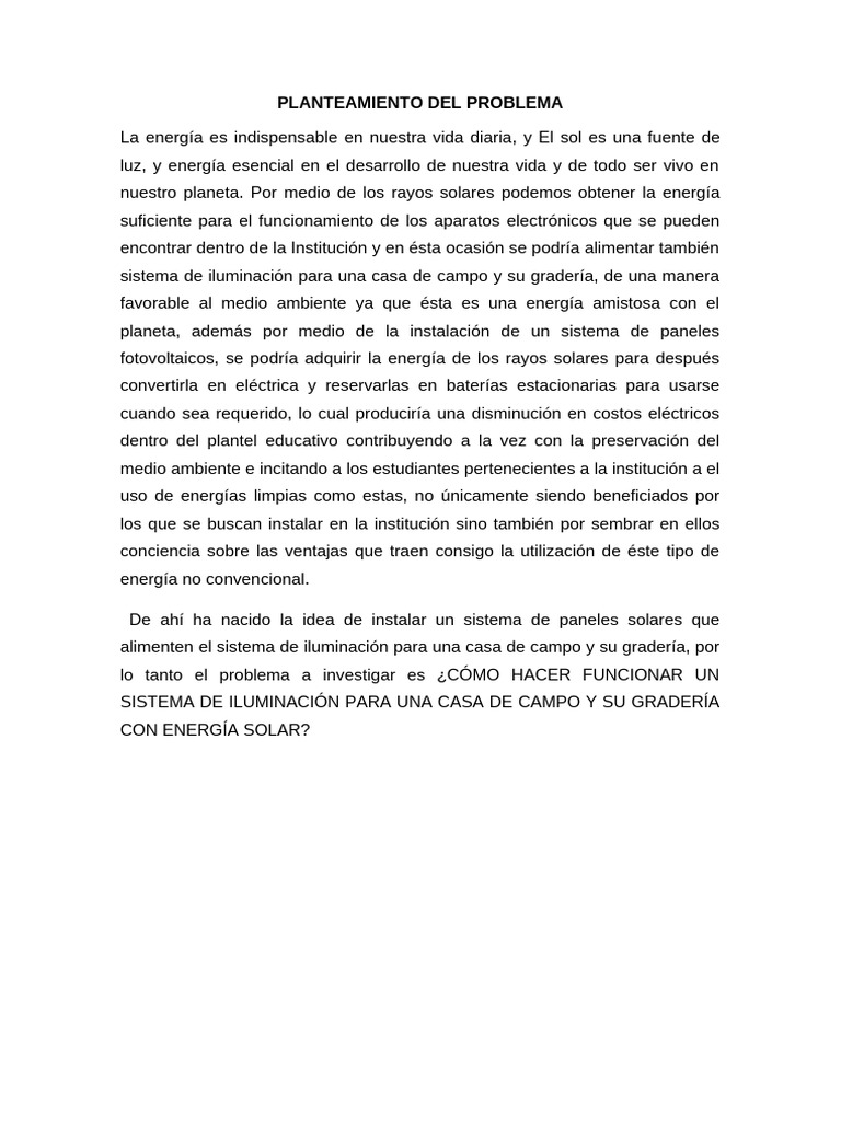 plantamiento del problema | PDF