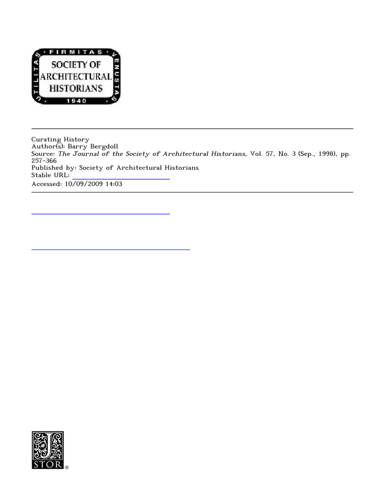 Bergdoll Curating History | PDF
