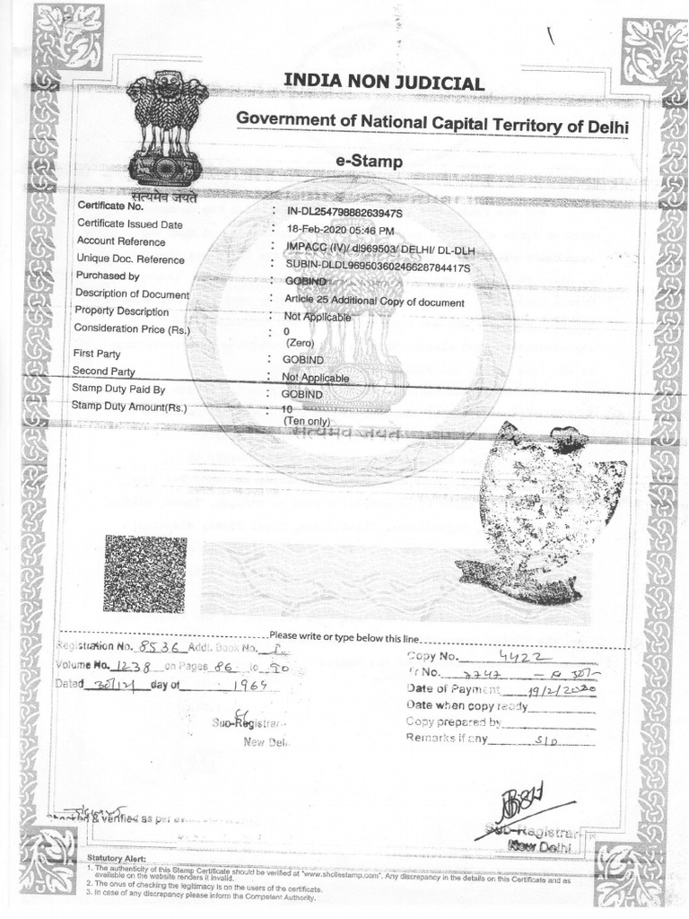 F-13 Sale Deed Mehr Singh Panesar To Sushila Devi | PDF