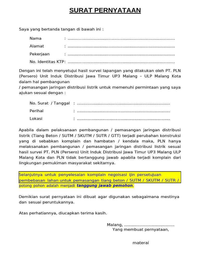 Form PLN | PDF