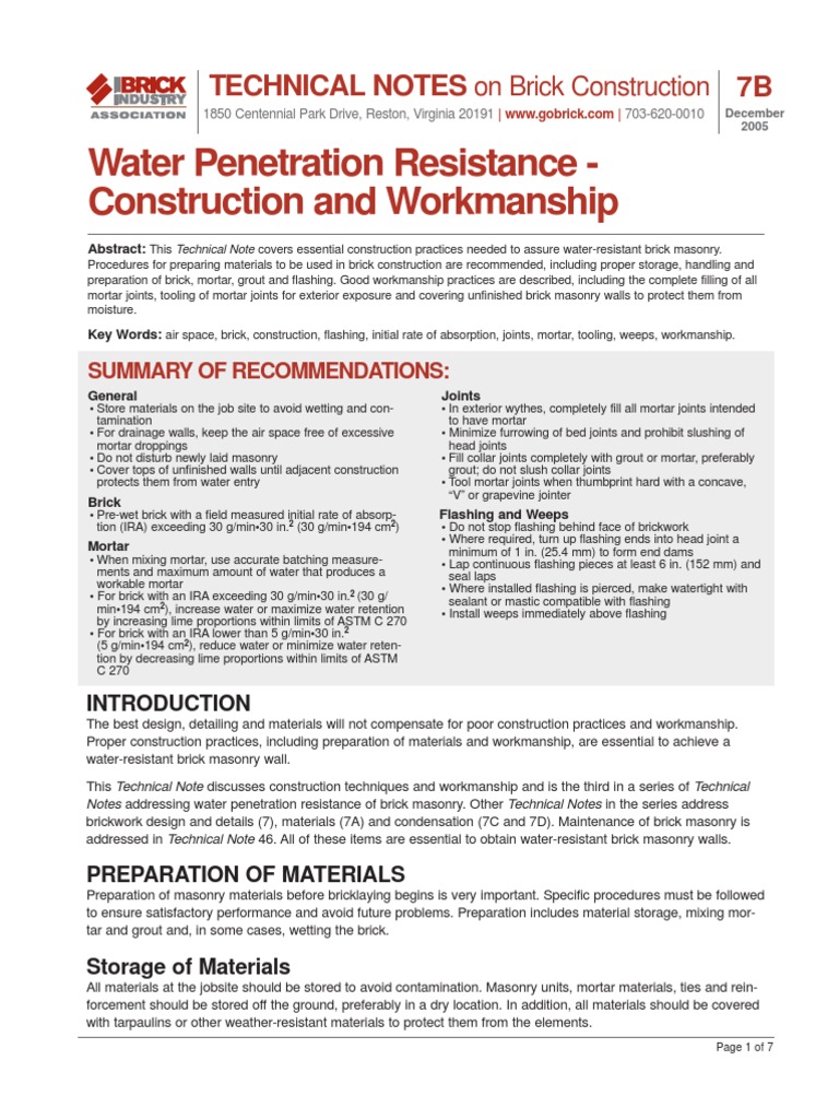 BIA Technical Note 7b | PDF | Brick | Masonry