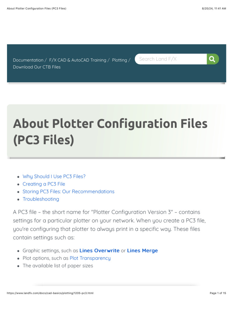 About Plotter Configuration Files (PC3 Files) | PDF | Computer File ...