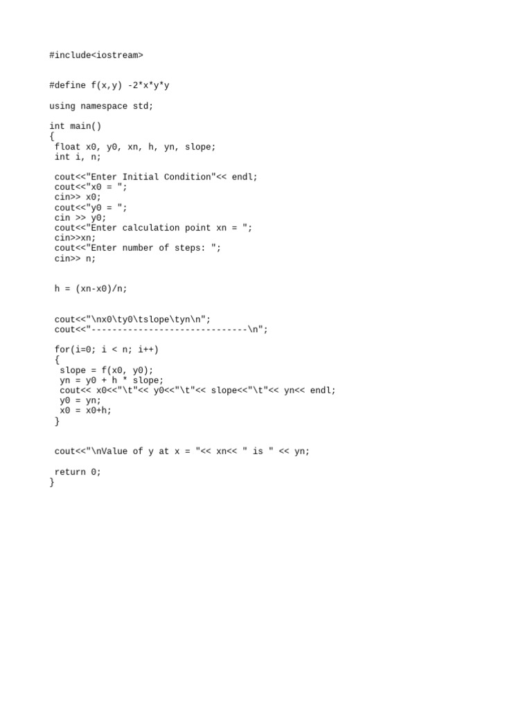 Euler Method | PDF Euler Method | PDF