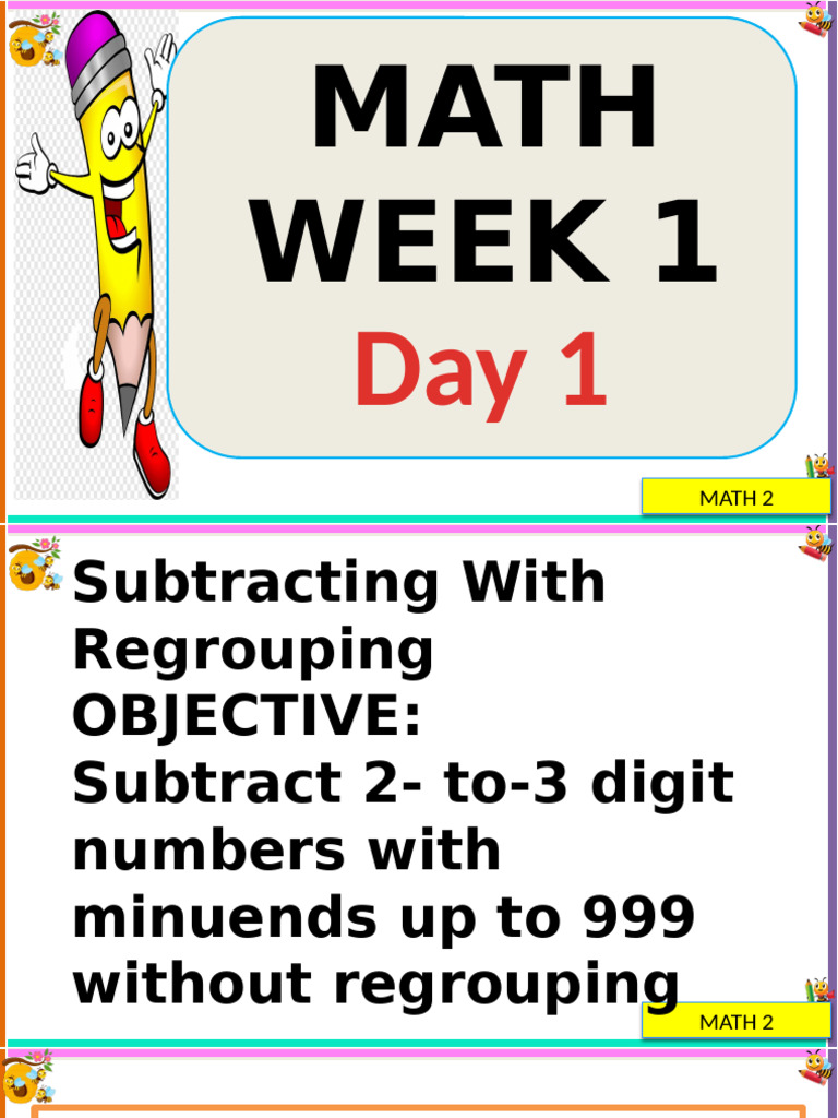Math Q2 Week 1 | PDF | Subtraction | Arithmetic