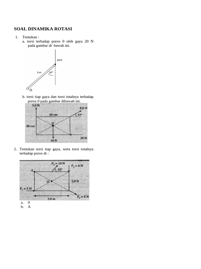 SOAL DINAMIKA ROTASI (Solusi) | PDF