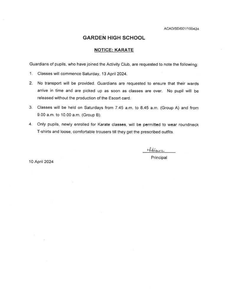 Ghs - Notices of Activity Club 2024-25 | PDF