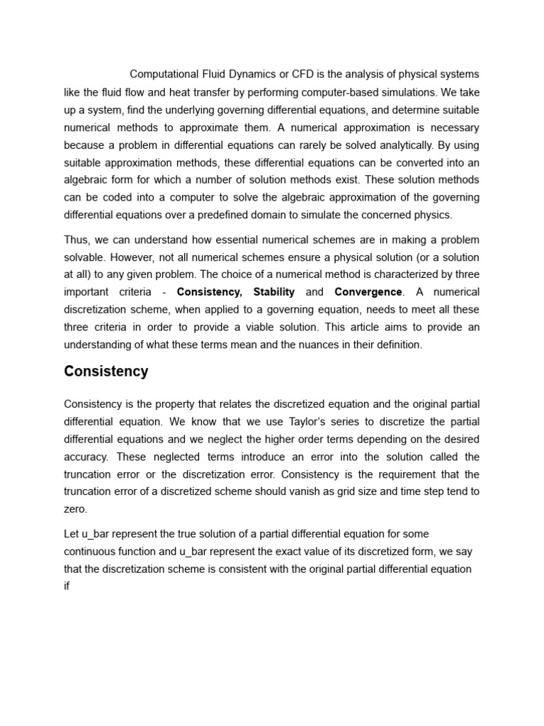 Consistency, Stability and Convergence | PDF | Numerical Analysis | Equations