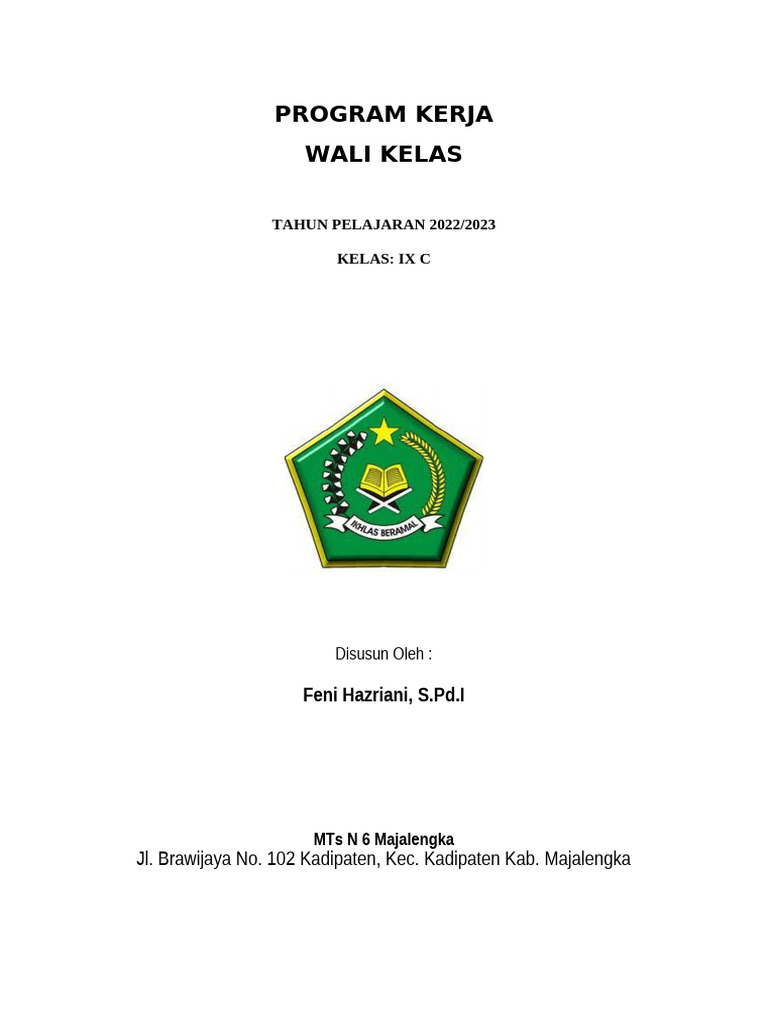 Agenda Wali Kelas 9C 2022-2023 | PDF