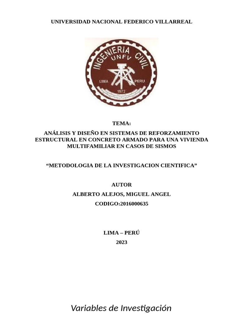 Variables de La Investigacion | PDF
