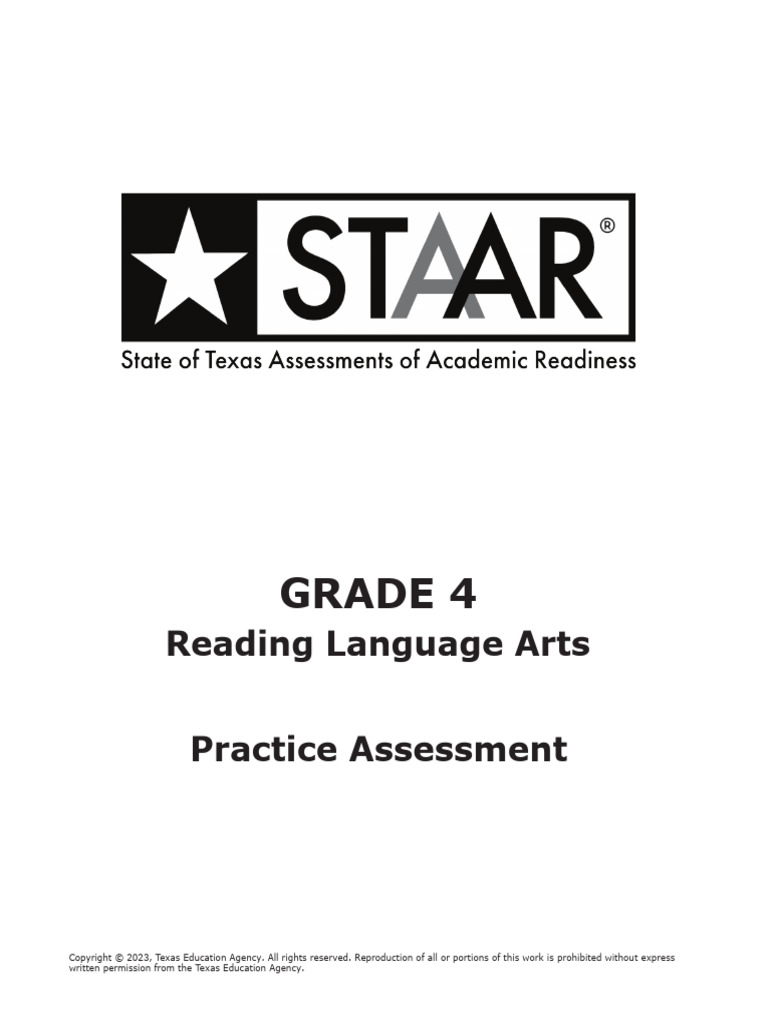 Staar 2023 Reading Grade 4 Practice Test Final | PDF