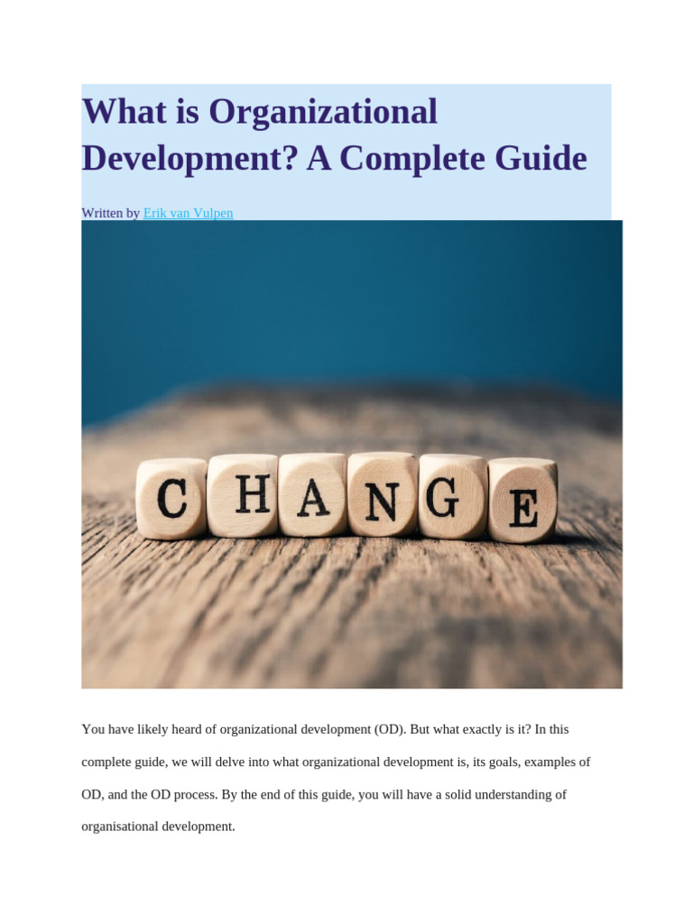 Organizational Development | PDF