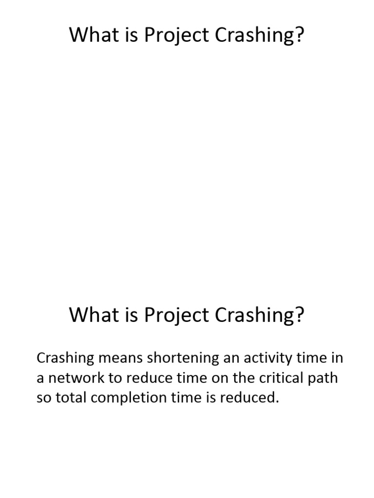 Crashing Project | PDF