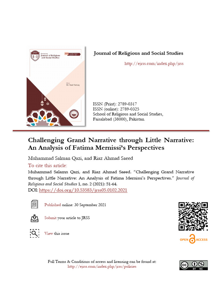 An Analysis of Fatima Mernissi's Perspective | PDF