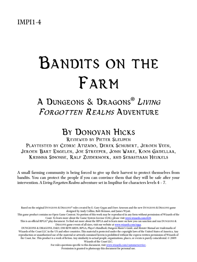 IMPI1-4 Bandits On The Farm | PDF