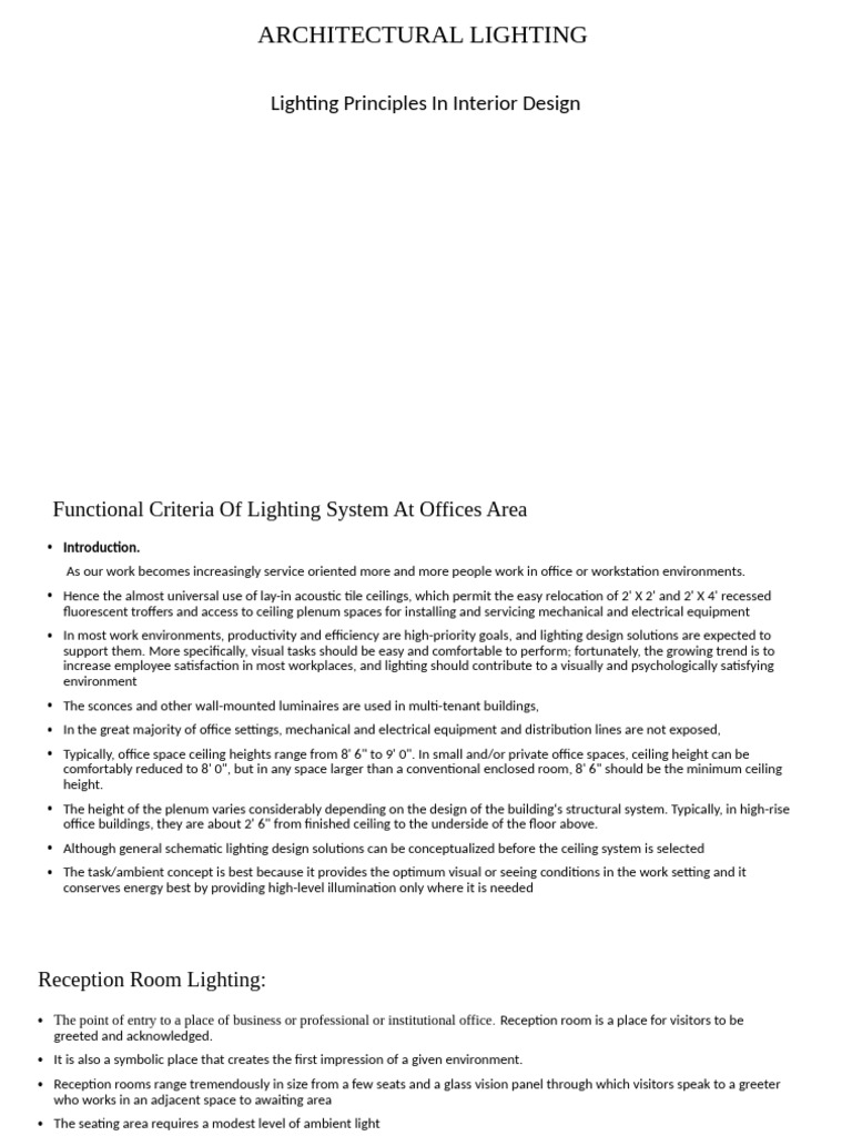 Architectural Lighting | PDF