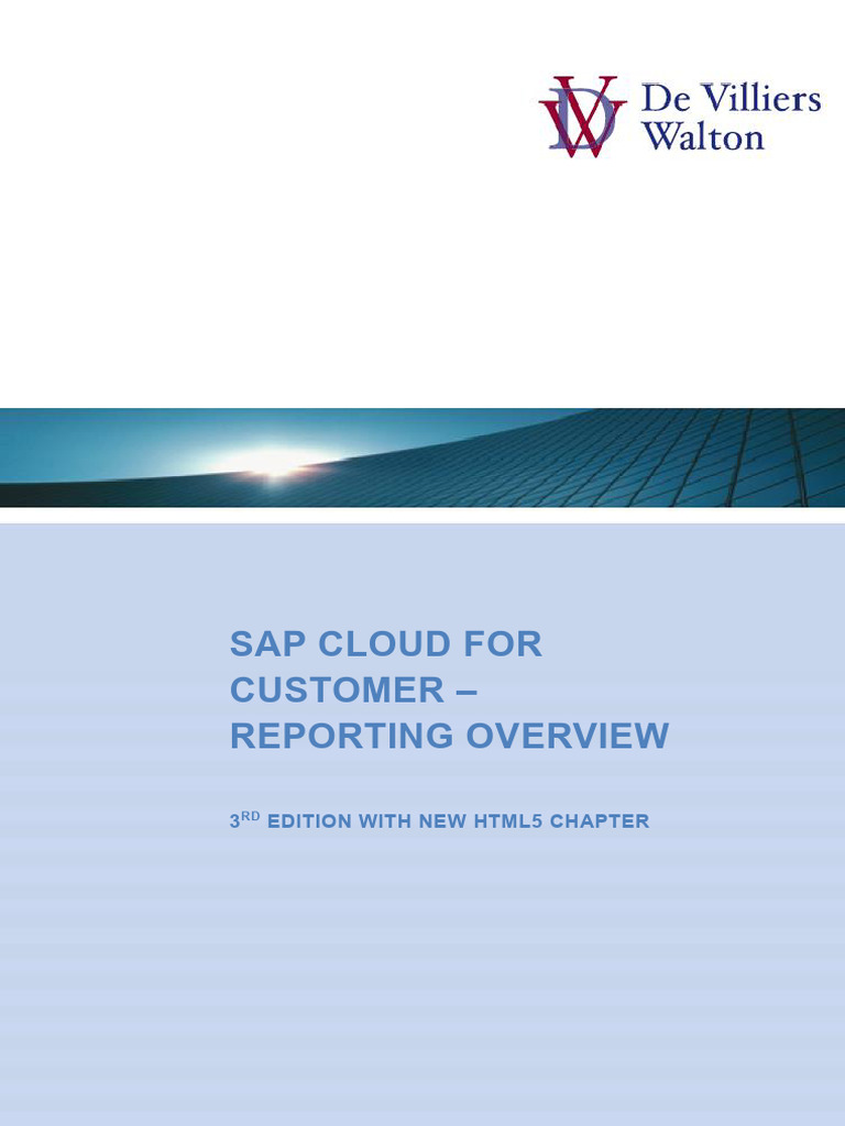 C4C Reporting Quick Guide | PDF