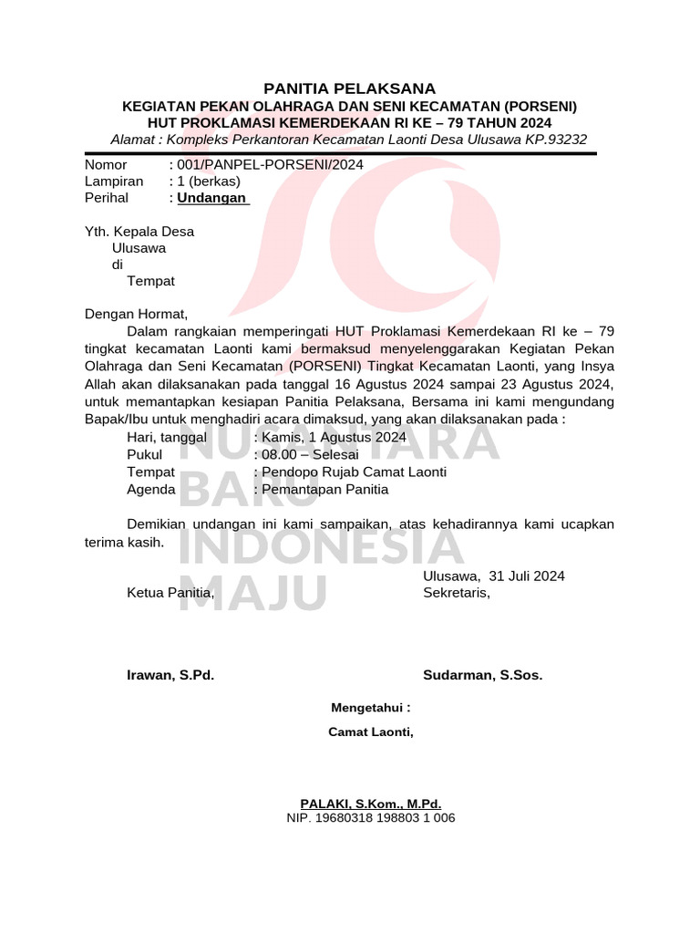 Panitia Pelaksana | PDF