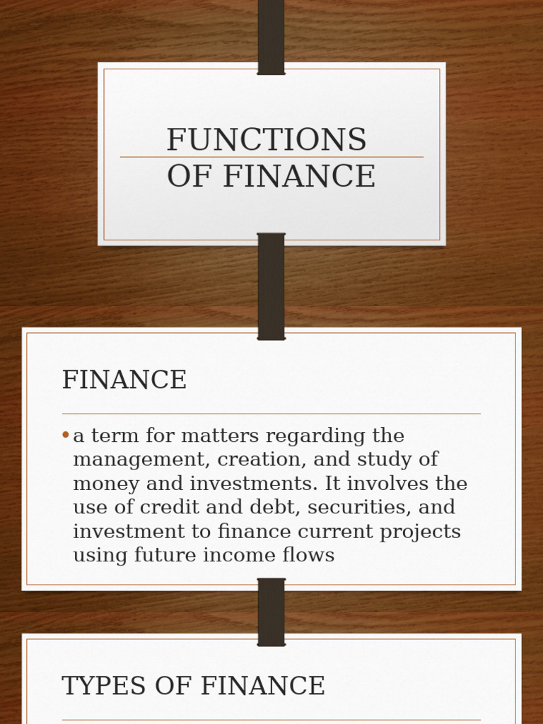 Functions and Types of Finance Explained | PDF | Monetary Policy | Money