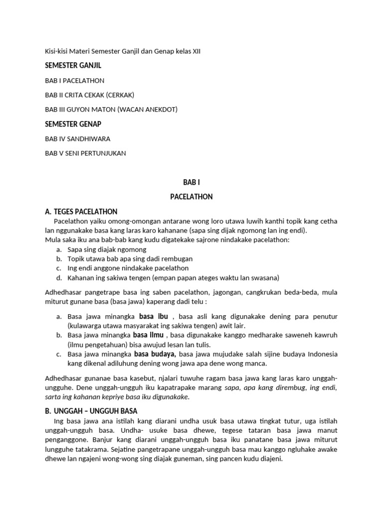 Materi Pacelathon 3 | PDF