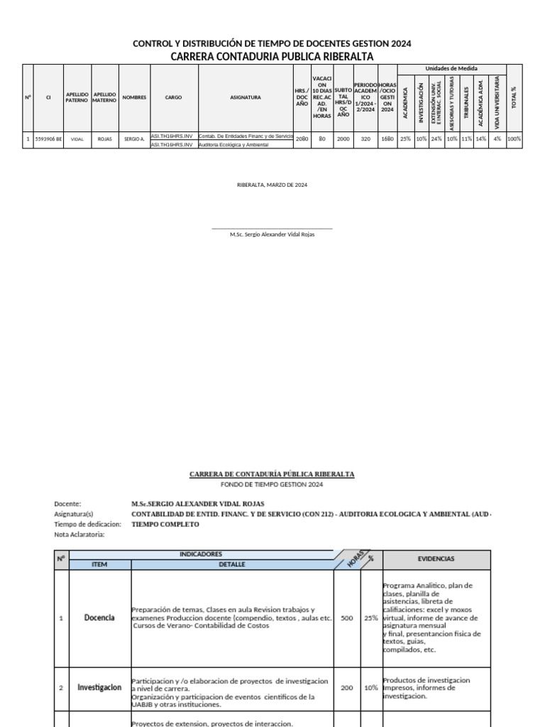 CALCULO FONDO DE TIEMPO SERGIO | PDF