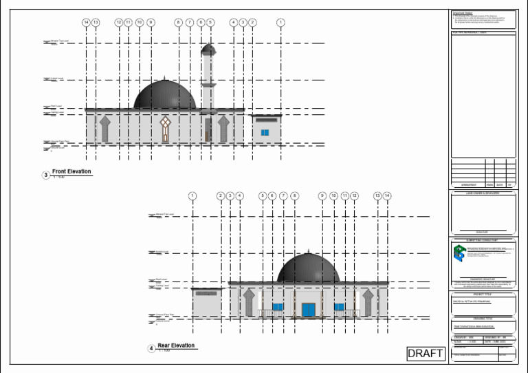 3. A1 - Front Elevation & Rear Elevation | PDF
