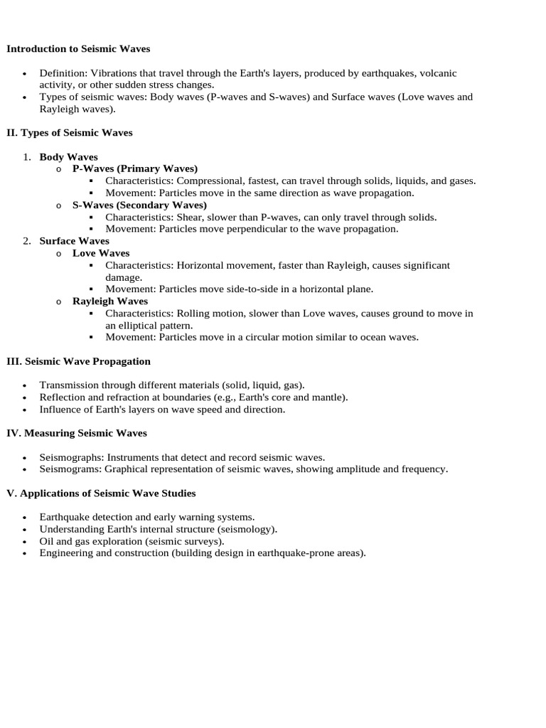 Introduction To Seismic Waves | PDF