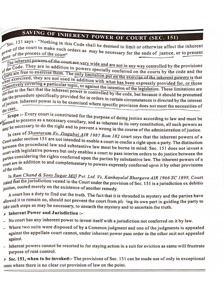 Section 151 CPC | PDF