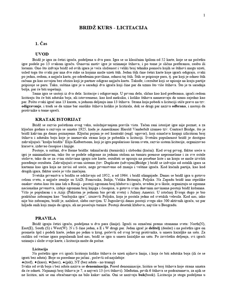 Bridz Kurs | PDF