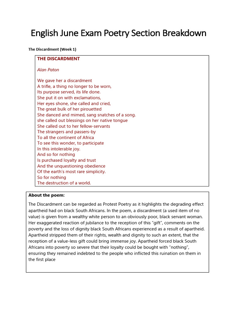 Prelims and Finals List of Exam Poems | PDF