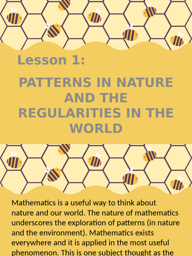 Lesson 1 Patterns in Nature | PDF
