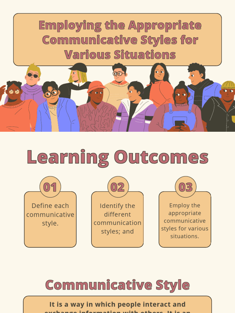 Grade 9 Lesson Definition Types and Importance Communicative Styles | PDF