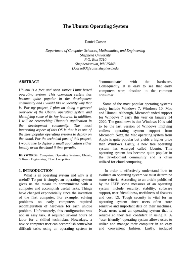 Research Paper Ubuntu | PDF